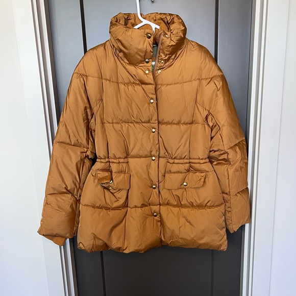 J. Crew | Jackets & Coats | Gold Puffer Jacket | Poshmark